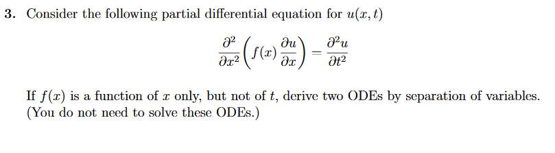 Solved Consider the following partial differential equation | Chegg.com