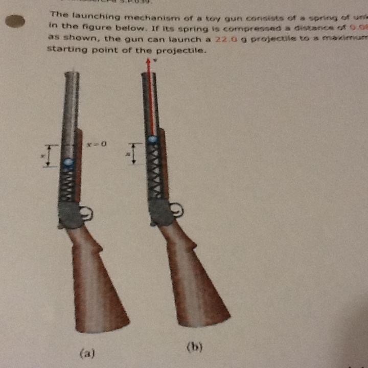 Solved The launching mechanism of a toy gun consists of a | Chegg.com