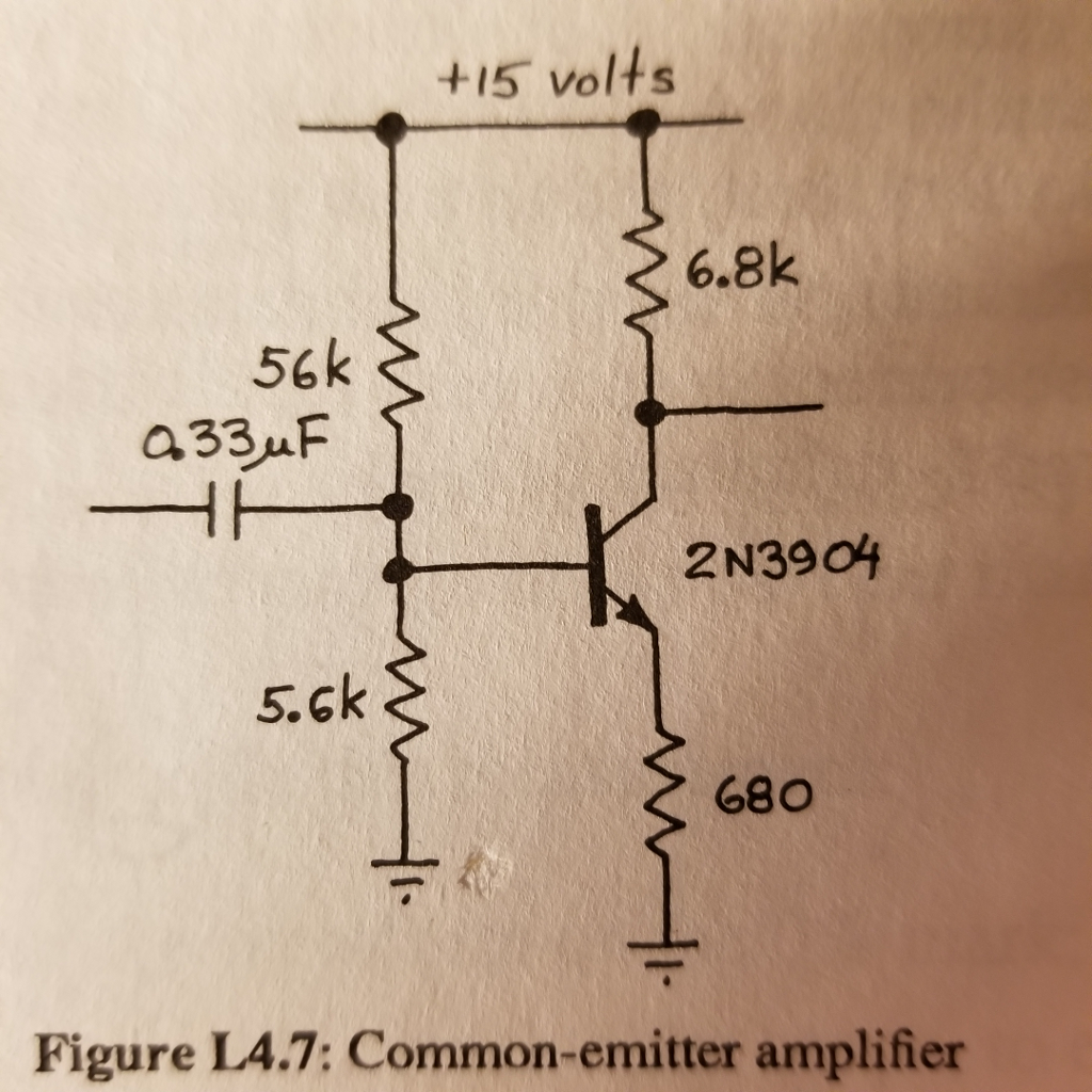 Solved 1. an emitter resistance of RE = 565 Ω and a | Chegg.com