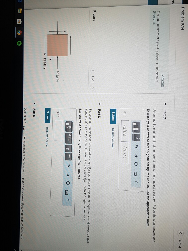 Solved Problem 9.14 K)4 of 4 Constants Part A The state of | Chegg.com Solved Problem 9.14 K)4 of 4 Constants Part A The state of | Chegg.com