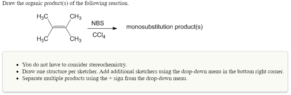 Solved Draw the organic product(s) of the following reaction | Chegg.com