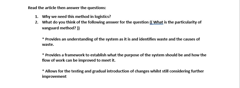 Solved IJLM 27,3 Vanguard Method as opposed to the | Chegg.com