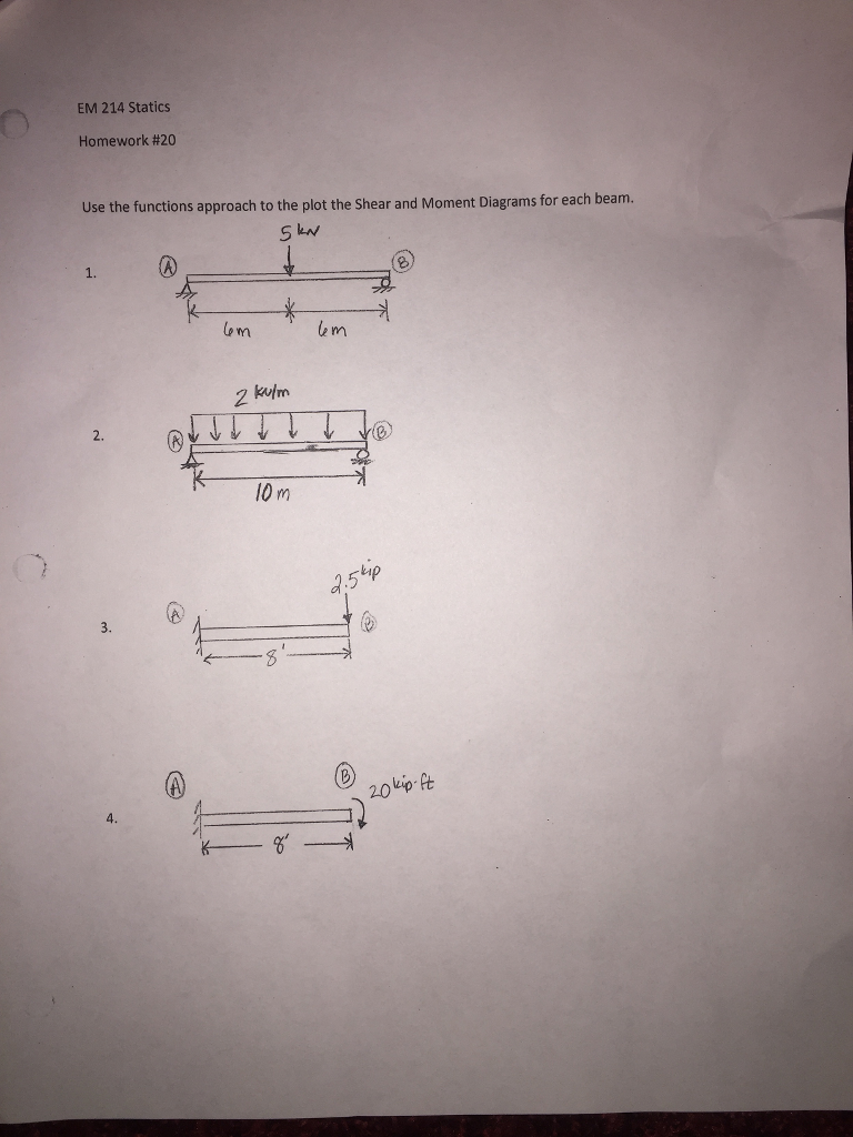 Solved EM 214 Statics Homework #20 m. Use the functions | Chegg.com