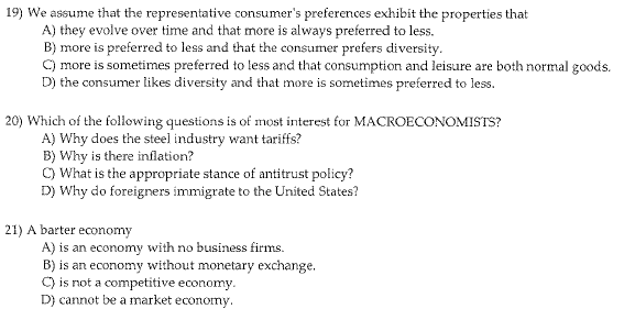 Solved We assume that the representative consumer's | Chegg.com