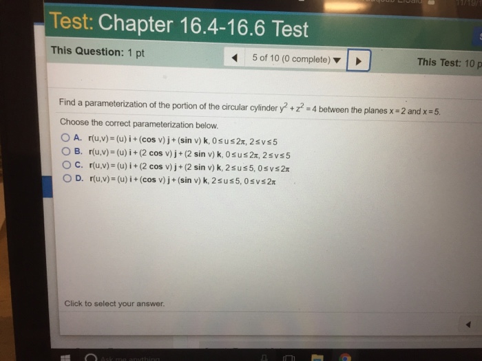 Solved Find a parameterization of the portion of the | Chegg.com