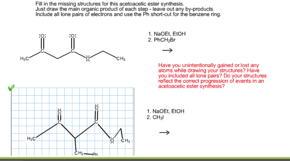 Solved Fill in the missing structures for this acetoacetic | Chegg.com