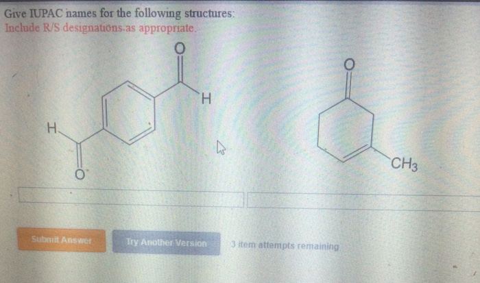 Solved Give IUPAC names for the following structures: | Chegg.com