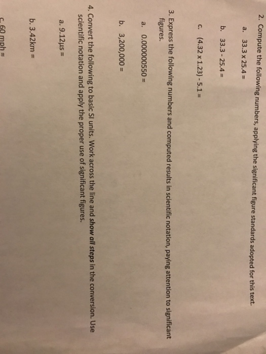 Solved Compute the following numbers, applying the | Chegg.com