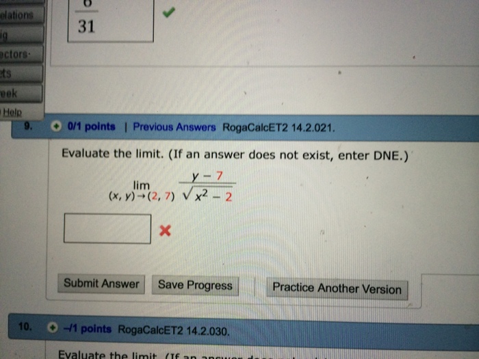 Solved Evaluate the limit.(If an answer does not exist, | Chegg.com