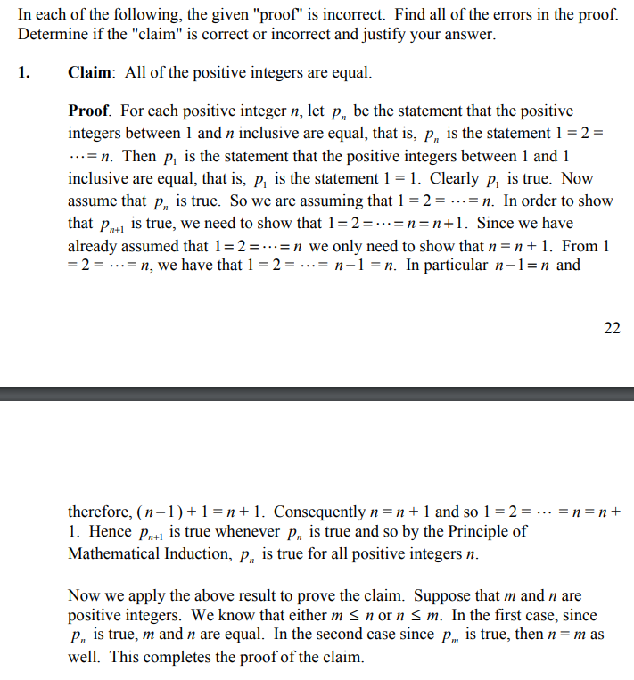 Solved In each of the following, the given "proof" is | Chegg.com