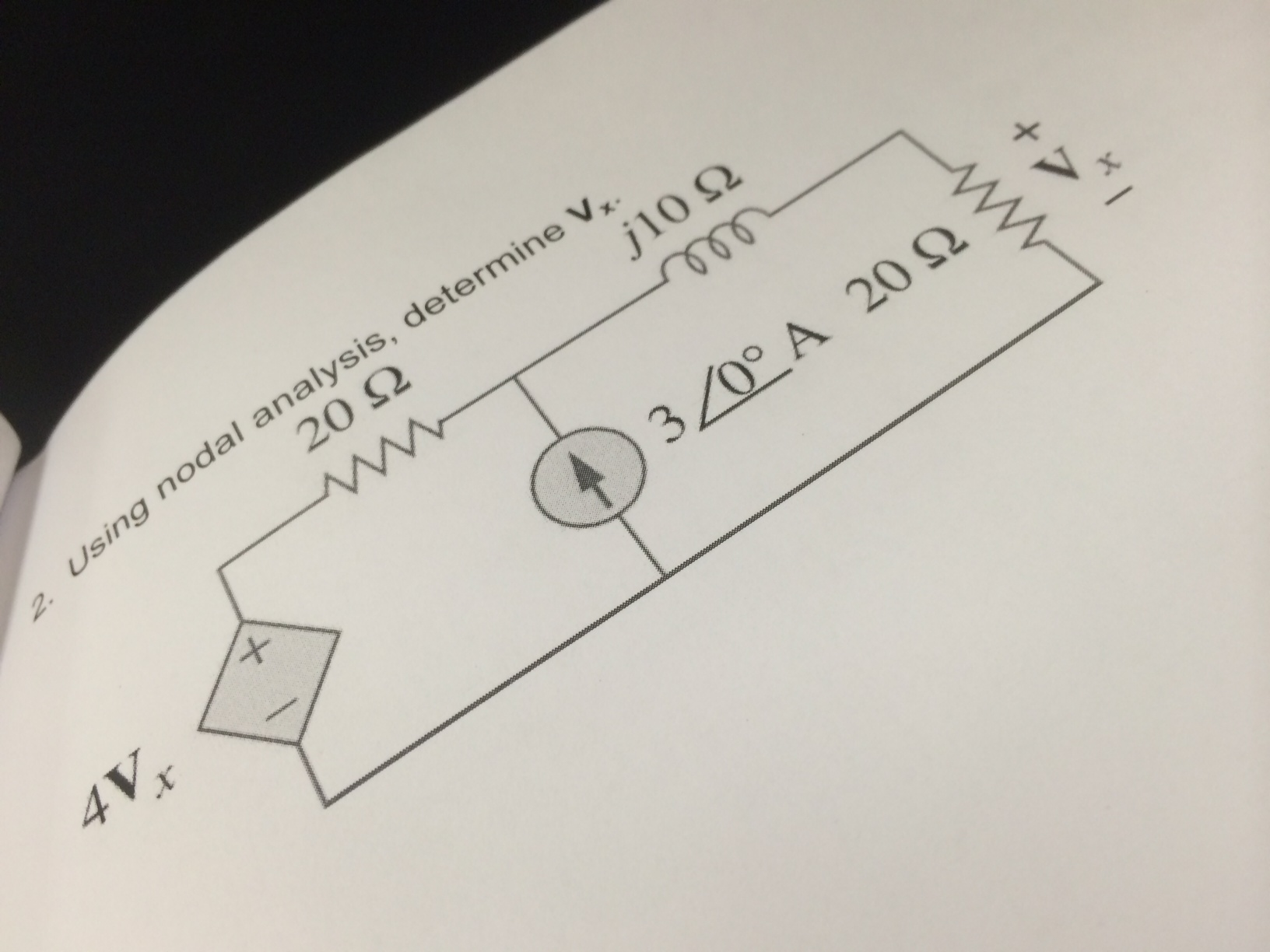 Solved Using nodal analysis, determine Vx. | Chegg.com
