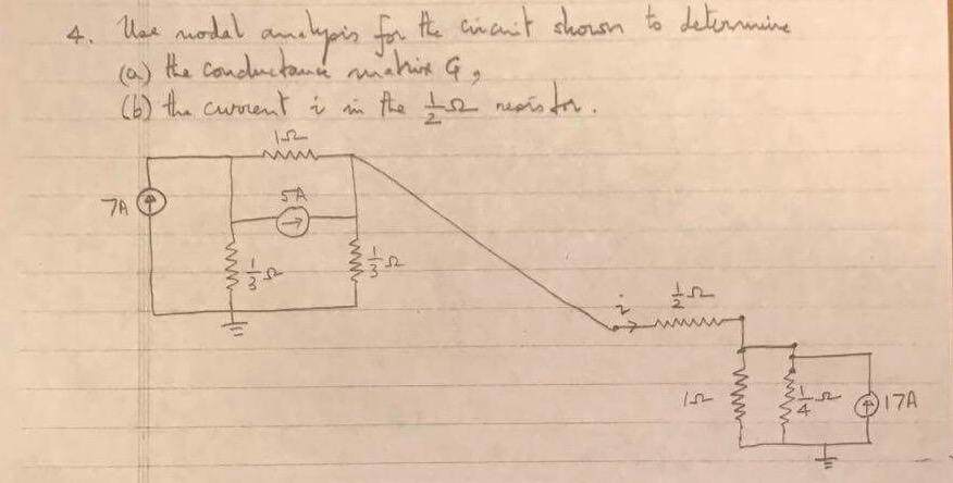 Solved The modal and for circuit shown to determine the | Chegg.com