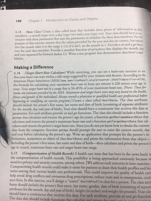 Solved Create a class oiled Date that includes three pieces | Chegg.com