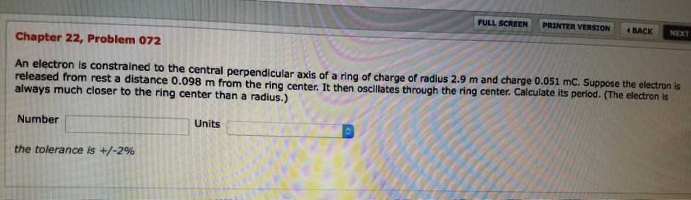 Solved FULL SCREEN PRINTER VERSION BACK NEXT Chapter 22, | Chegg.com