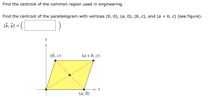 Solved Find the centroid of the common region used in | Chegg.com