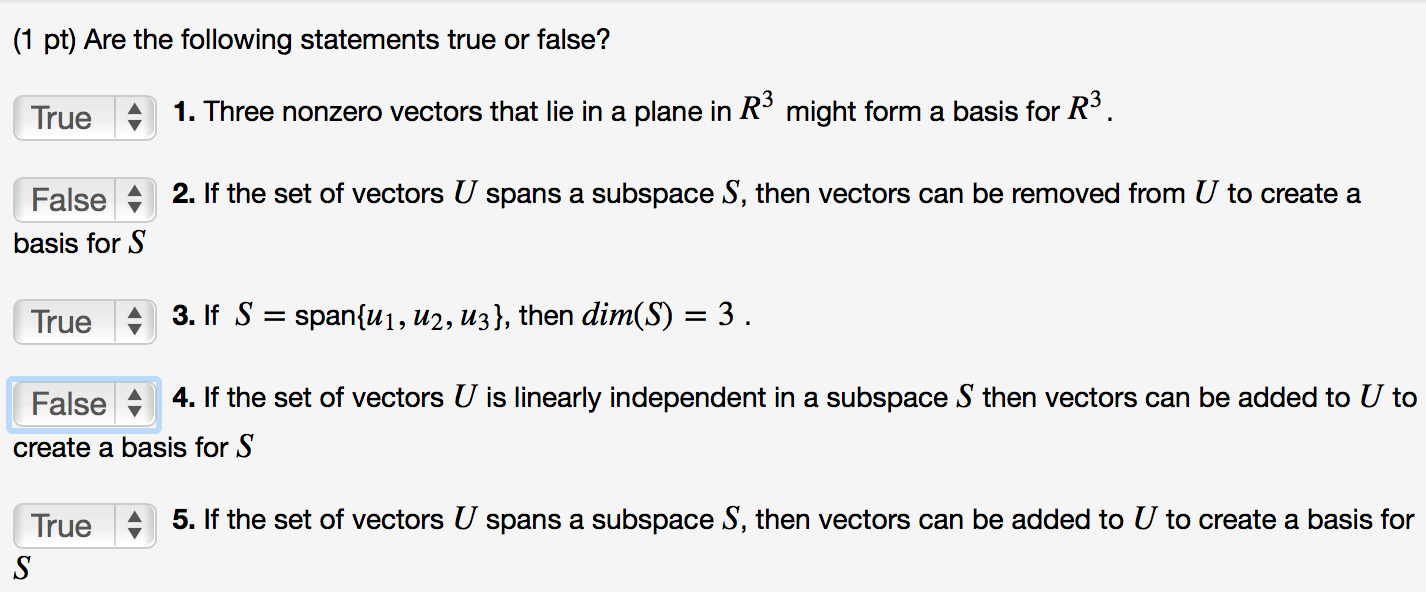 Solved Are the following statements true or false? Three | Chegg.com