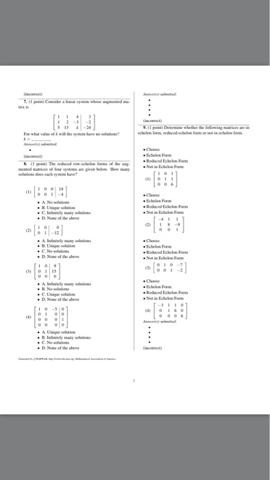 Solved the variables the linear | Chegg.com