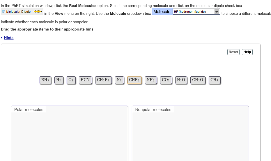 Solved In the PhET simulation window, click the Real | Chegg.com