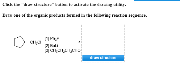 Solved Click the "draw structure" button to activate the | Chegg.com