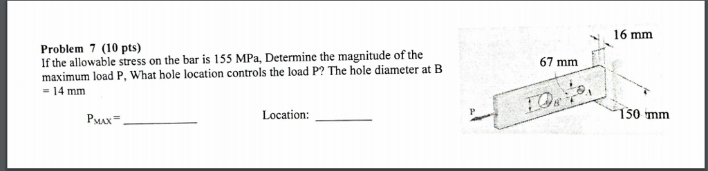 Solved If the allowable stress on the bar is 155 MPa. | Chegg.com