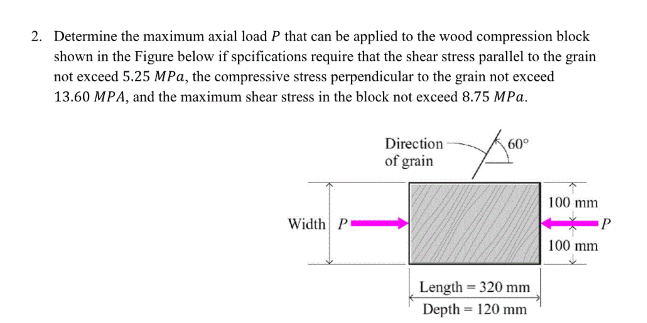 Solved Determine the maximum axial load P that can be | Chegg.com Solved Determine the maximum axial load P that can be | Chegg.com