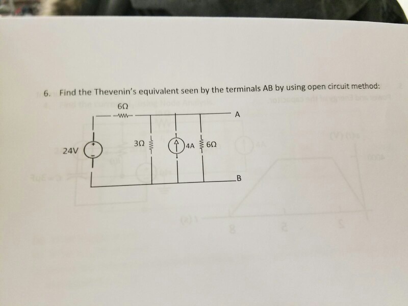 Solved 6. Find the Thevenin's equivalent seen by the | Chegg.com