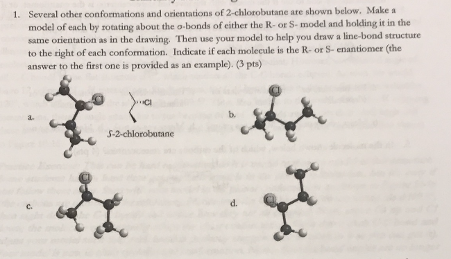 Solved Several other conformations and orientatons of | Chegg.com