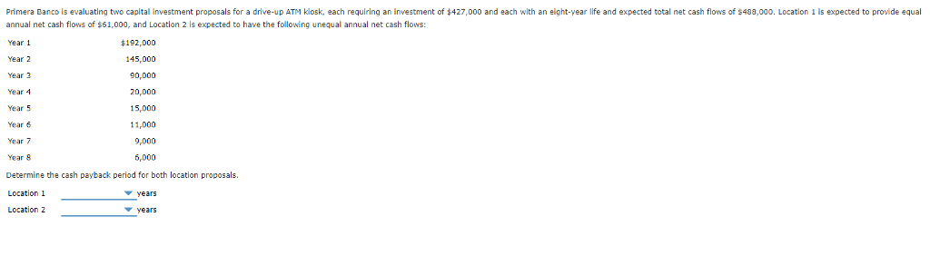 Solved Internal Rate of Return Method The internal rate of | Chegg.com