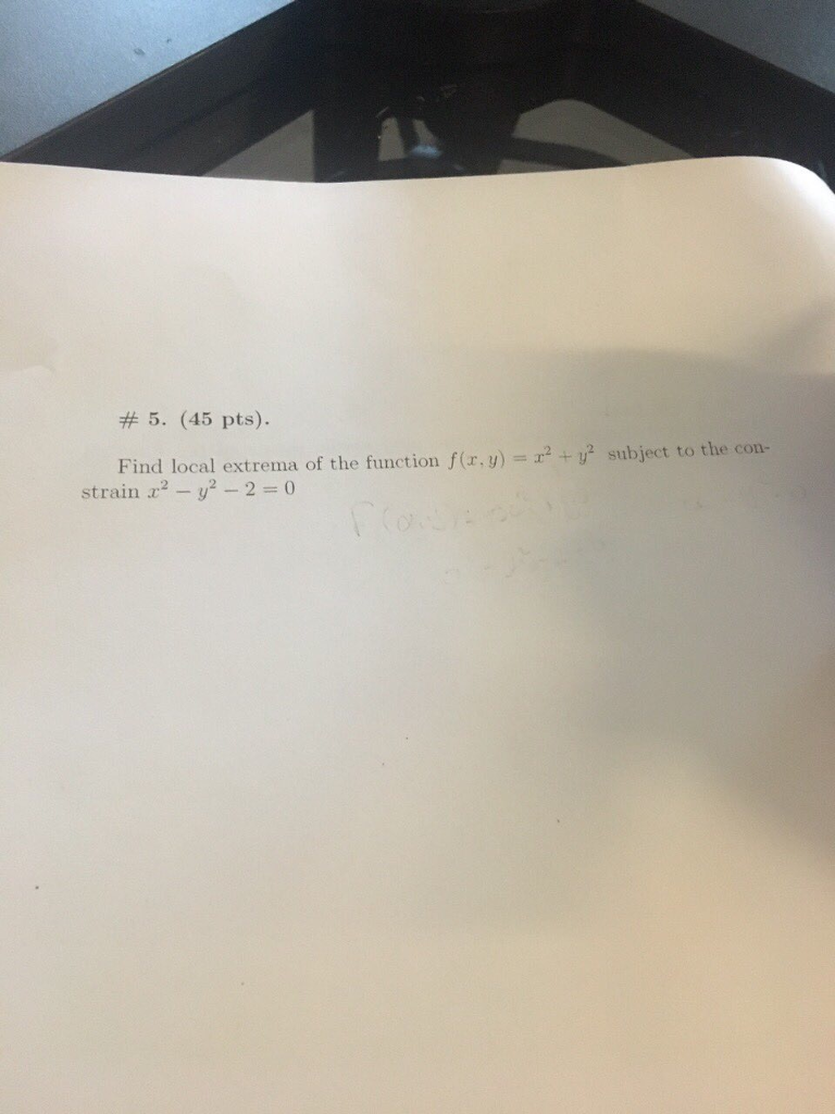 Solved Find local extrema of the function f (x, y) = x^2 + | Chegg.com