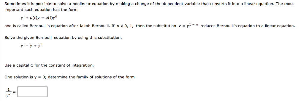 Solved Sometimes it is possible to solve a nonlinear | Chegg.com