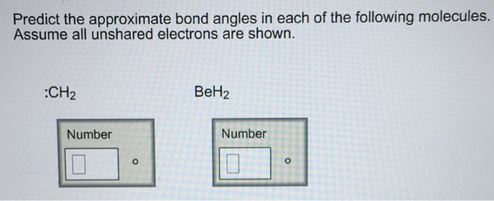 Solved Predict the approximate bond angles in each of the | Chegg.com
