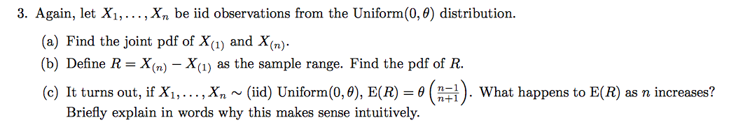 Solved Again, let X_1,..., X_n be iid observations from the | Chegg.com