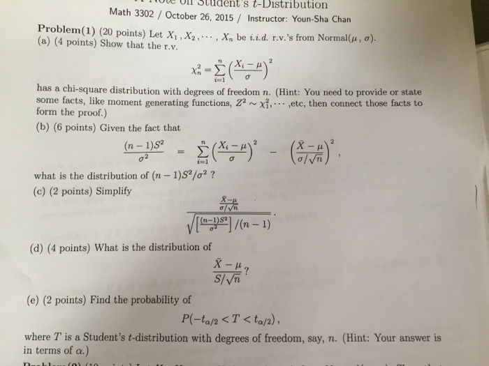 Solved Let X1, X2, . Xn be i.t.d. r.v.'s from | Chegg.com