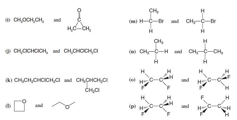 Solved Consider each pair of structural formulas that follow | Chegg.com