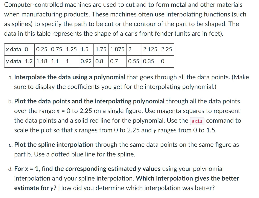 Solved Computer-controlled machines are used to cut and to | Chegg.com