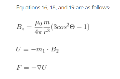 Solved Equations 16, 18, and 19 are as follows: B = mu_0/4 | Chegg.com