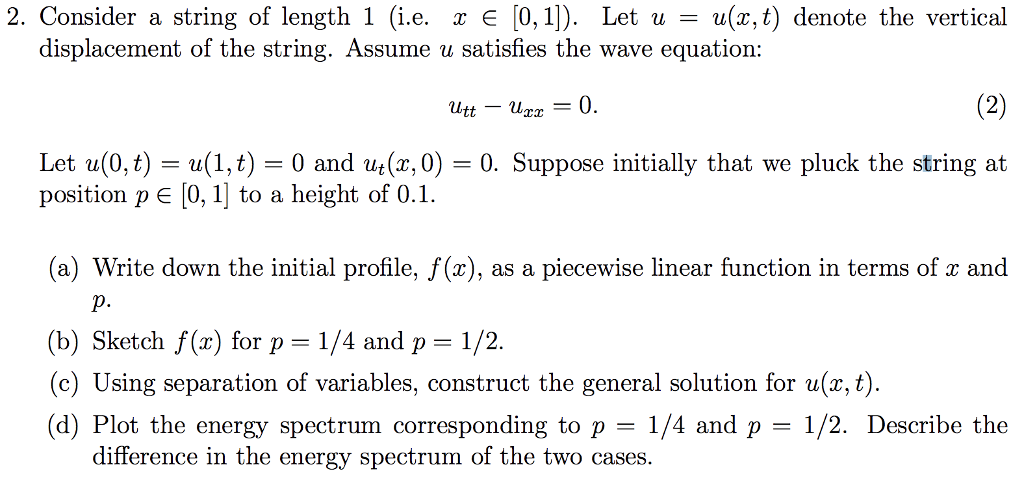 2. Consider a string of length 1 (i.e. x [0,1]). Let | Chegg.com