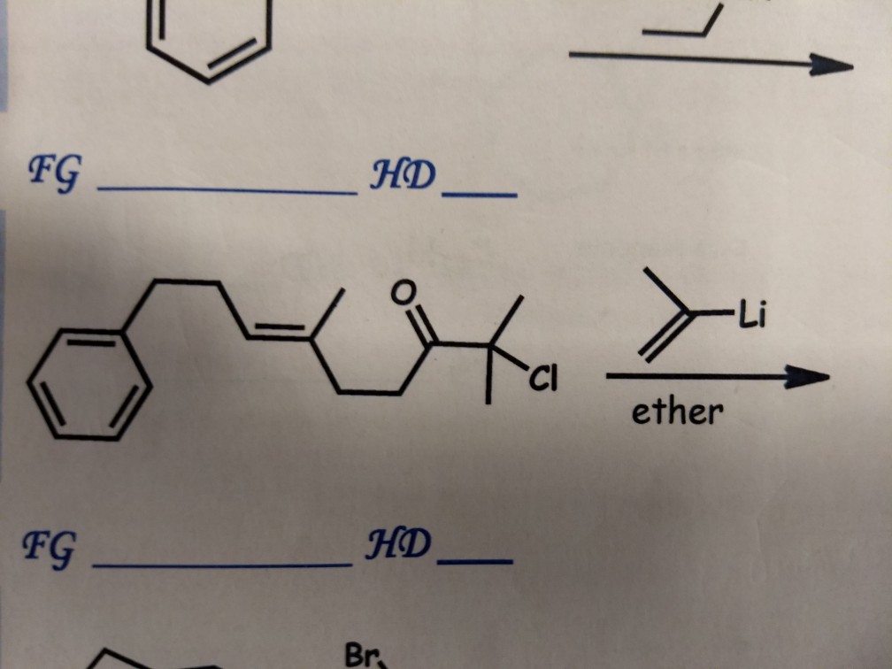 Solved FG HD Li Cl ether Fg HD-一 Br | Chegg.com