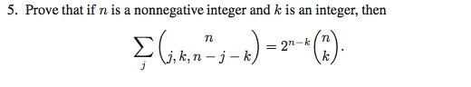 Solved Prove that if n is a nonnegative integer and k is an | Chegg.com