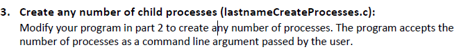 Solved 2. Create 3 child processes (lastnameTriplets.c): | Chegg.com