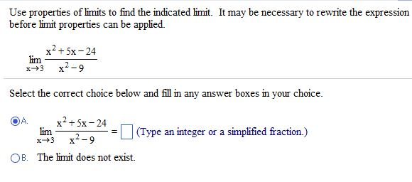 Solved Use properties of limits to find the indicated limit. | Chegg.com