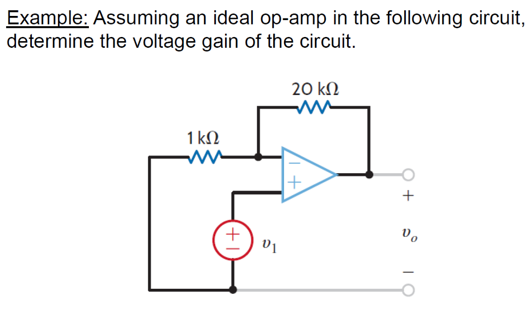 Solved Example: Assuming an ideal op-amp in the following | Chegg.com