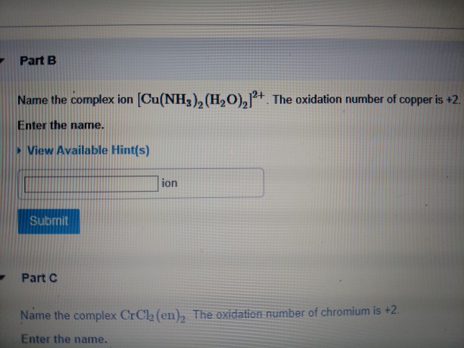 Solved Naming Coordination Compounds Course ConstantsI | Chegg.com