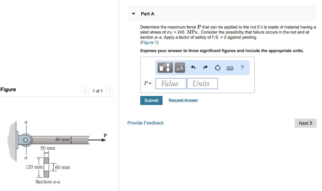 Solved Part A Determine The Maximum Force P That Can Be