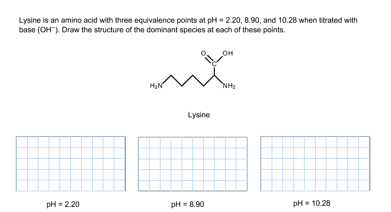 Lysine Structure At Different Ph