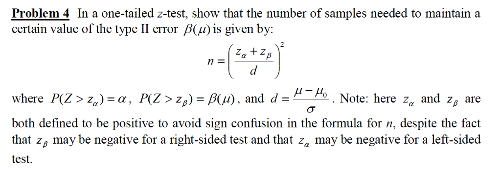 In a one-tailed z-test, show that the number of | Chegg.com