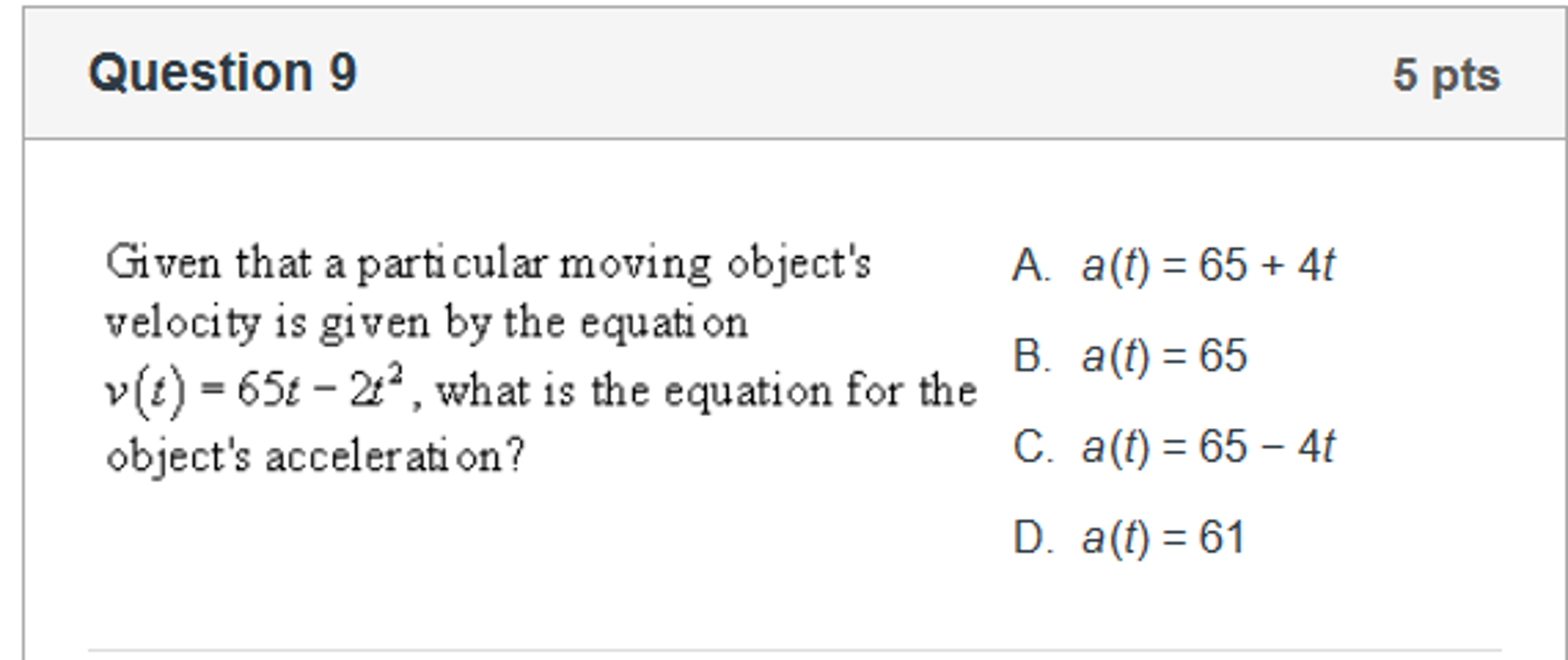 Solved Given that a particular moving object's velocity is | Chegg.com