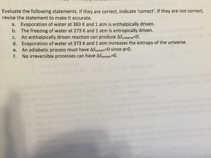 Solved Evaluate the following statements. If they are | Chegg.com