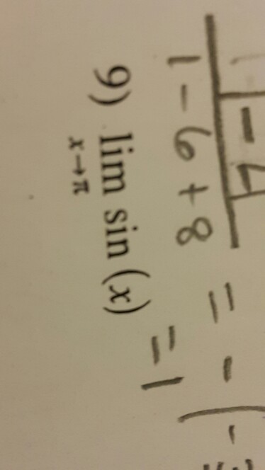 Solved lim _x rightarrow pi sin (x) = 1 | Chegg.com