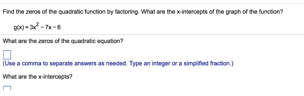 Solved Find the zeros of the quadratic function by | Chegg.com